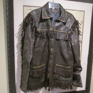 W.B. Place & Co. Deerskin Tanners | Jackets & Coats | Vintage Retro Custom W B Place Fringe Trim ...